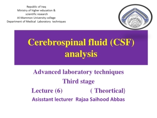 PPT - Cerebrospinal fluid (CSF) analysis PowerPoint Presentation, free ...