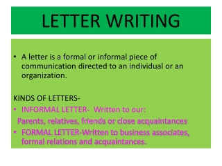 PPT - LETTER WRITING PowerPoint Presentation, free download - ID:8931241