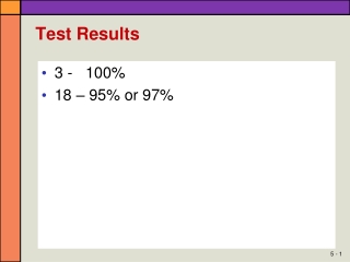 Test results presented PowerPoint (PPT) Presentations, Test results ...