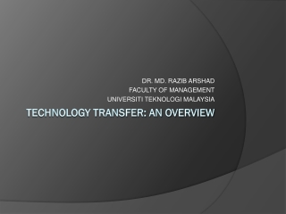 PPT - TECHNOLOGY TRANSFER: AN OVERVIEW PowerPoint Presentation, free ...