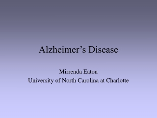 PPT - Alzheimer’s Disease PowerPoint Presentation, free download - ID ...