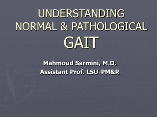 PPT - UNDERSTANDING NORMAL & PATHOLOGICAL GAIT PowerPoint Presentation ...