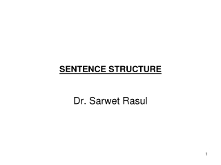 PPT - SENTENCE STRUCTURE PowerPoint Presentation, free download - ID ...