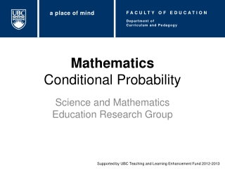 PPT - Mathematics Conditional Probability PowerPoint Presentation, free ...