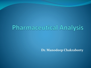 PPT - Pharmaceutical Analysis PowerPoint Presentation, free download ...
