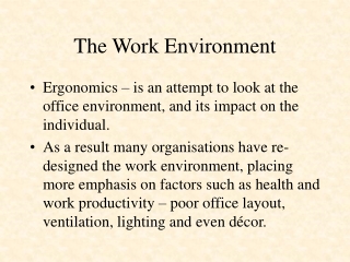 PPT - The Work Environment PowerPoint Presentation, free download - ID ...