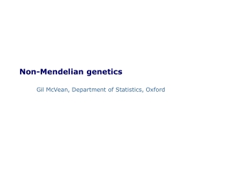 PPT - Non-Mendelian genetics PowerPoint Presentation, free download ...