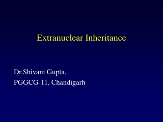 PPT - Extranuclear Inheritance PowerPoint Presentation, free download ...