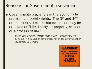 PPT - Reasons for Government Involvement PowerPoint Presentation, free ...