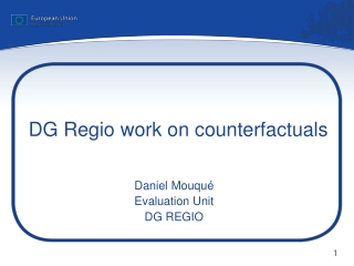 PPT - DG Regio work on counterfactuals PowerPoint Presentation, free ...