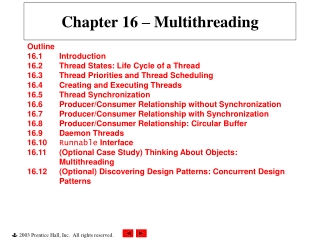 PPT - Chapter 16 – Multithreading PowerPoint Presentation, free ...