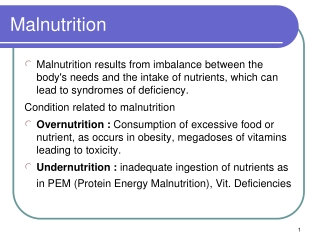 PPT - Malnutrition PowerPoint Presentation, free download - ID:9631424