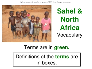 PPT - Sahel & North Africa Vocabulary PowerPoint Presentation, free ...