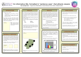 PPT - An informative title, formatted in “sentence case”, that attracts ...