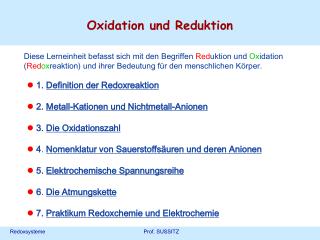 PPT - Oxidation und Reduktion PowerPoint Presentation, free download ...