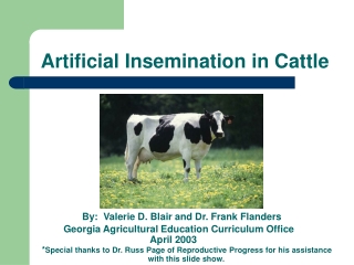 PPT - Artificial Insemination in Cattle PowerPoint Presentation, free ...