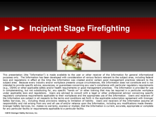 PPT - Incipient Stage Firefighting PowerPoint Presentation, free ...