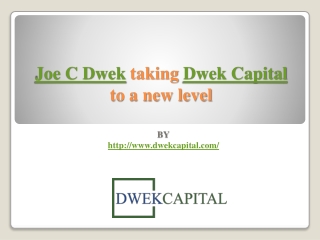 Joe c Dwek Online Presentations Channel