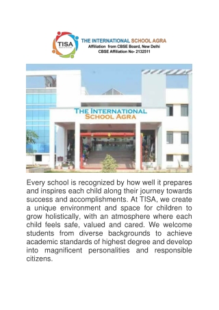 The International School Agra Online Presentations Channel