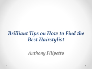 Anthony Filipetto Online Presentations Channel