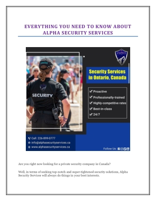 Alpha Security Online Presentations Channel